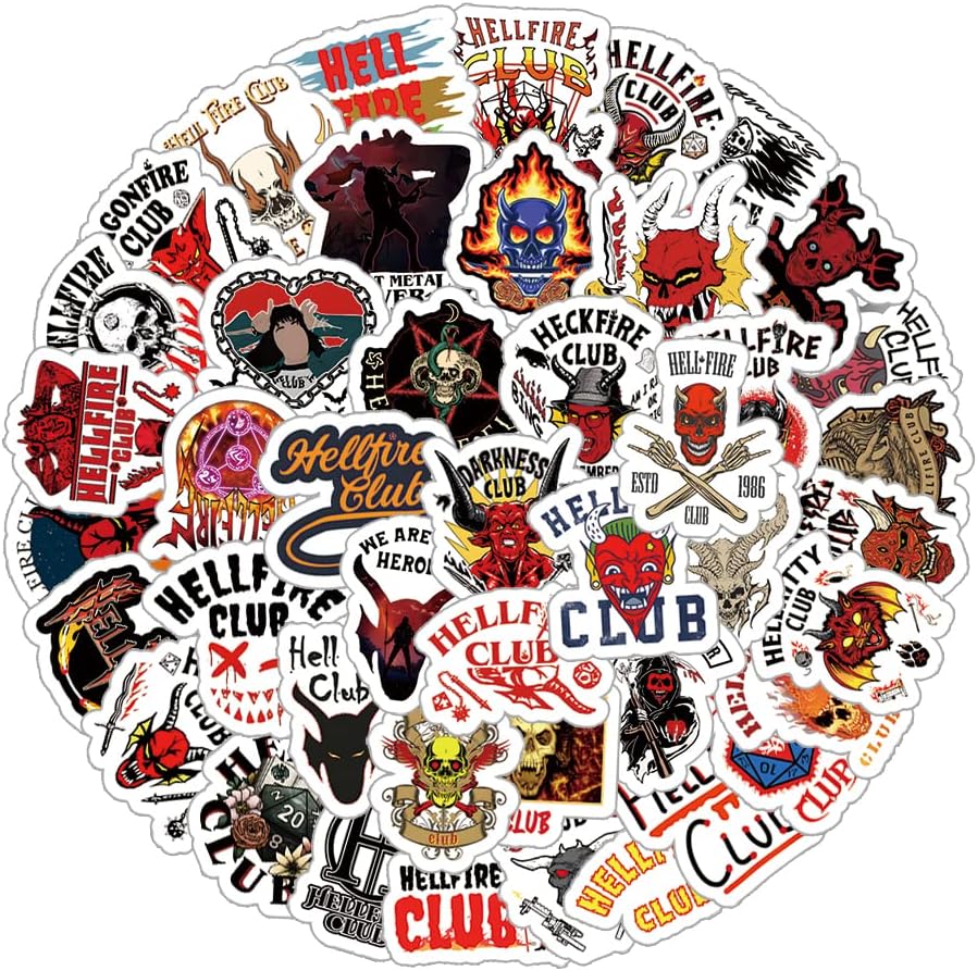 Amazon.com: 56Pcs The Hellfire Club Stickers Pack, TV Show Aesthetic ...