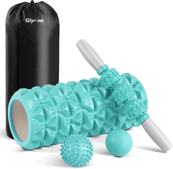 Glymnis Foam Roller Kit 4 in 1, Includono 1 x Rullo Massaggio Muscolare ...