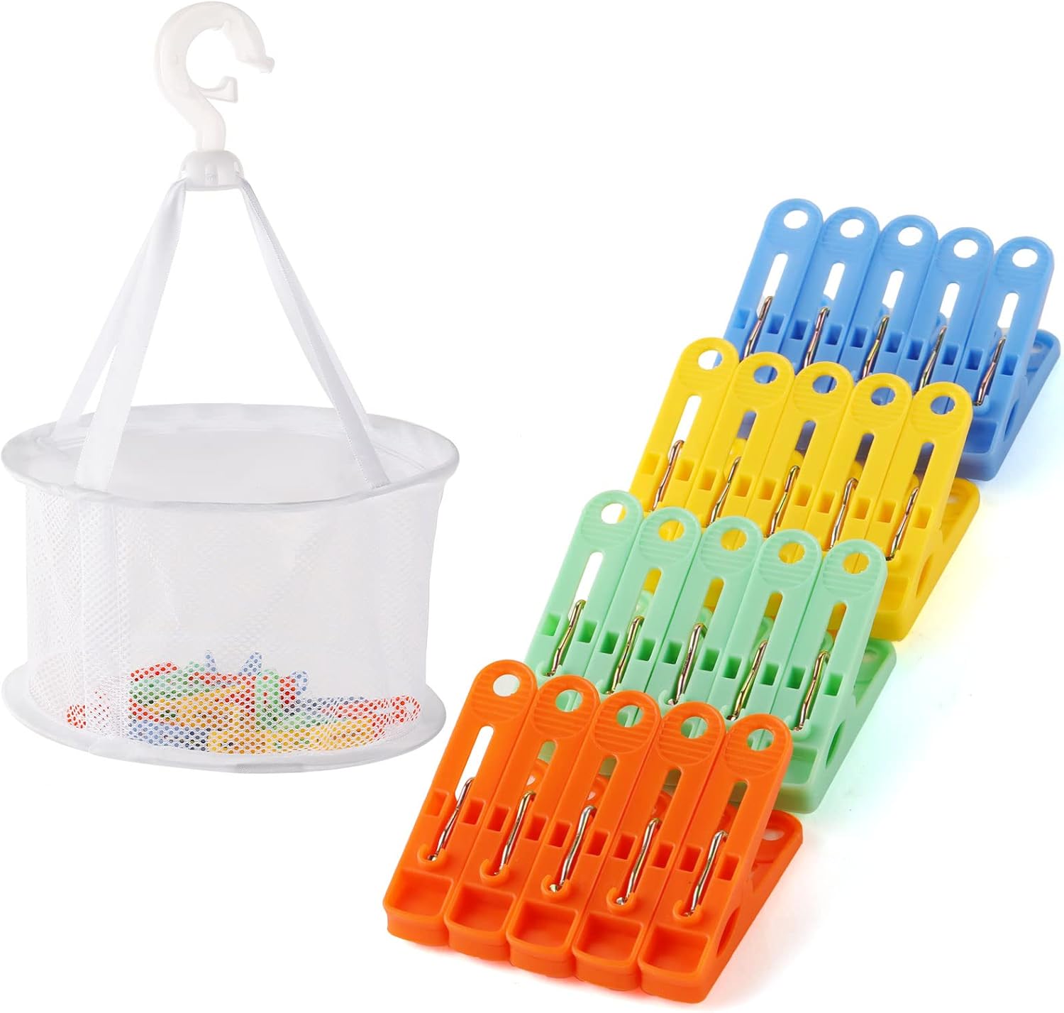 Badetuch Clips - Laundry Clothes Pegs Set: 20Pcs Non-Slip, Windproof ...