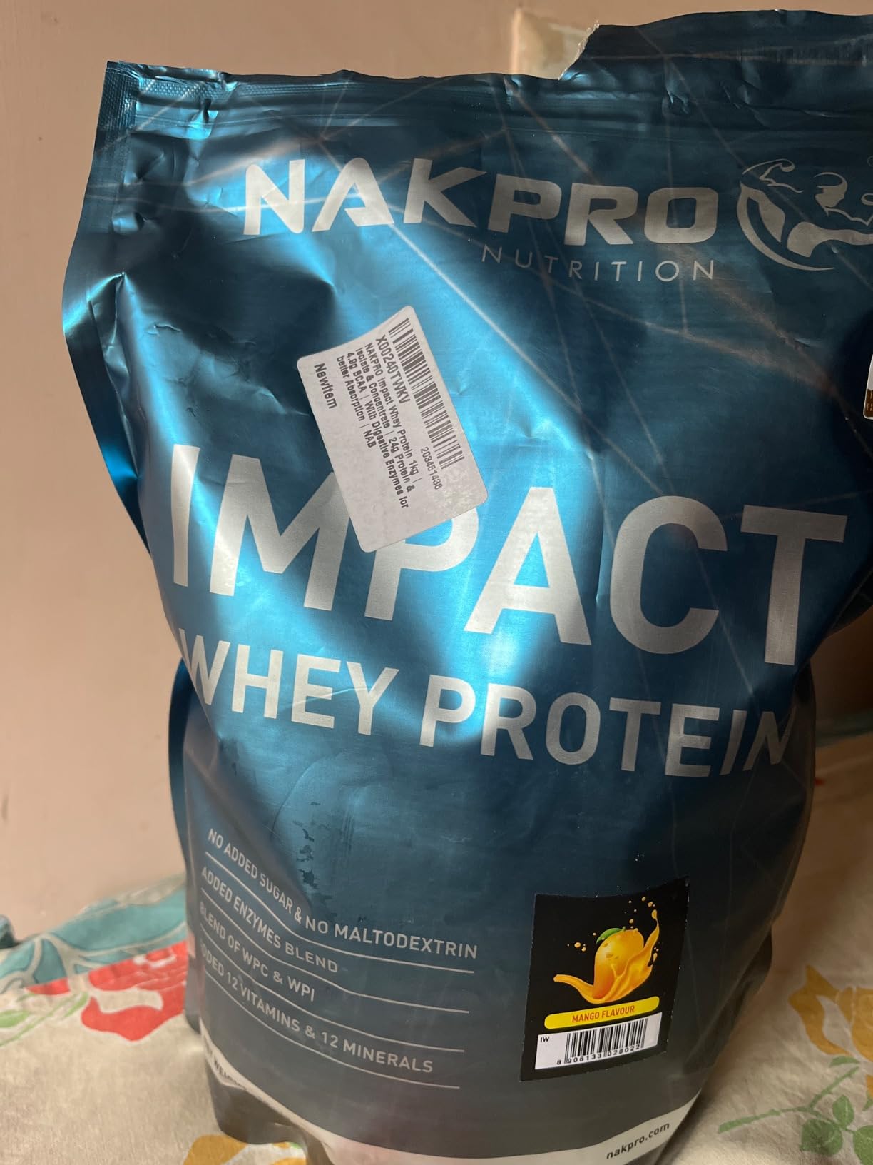 NAKPRO Impact Whey Protein 1kg | Isolate & Concentrate | 24g Protein ...