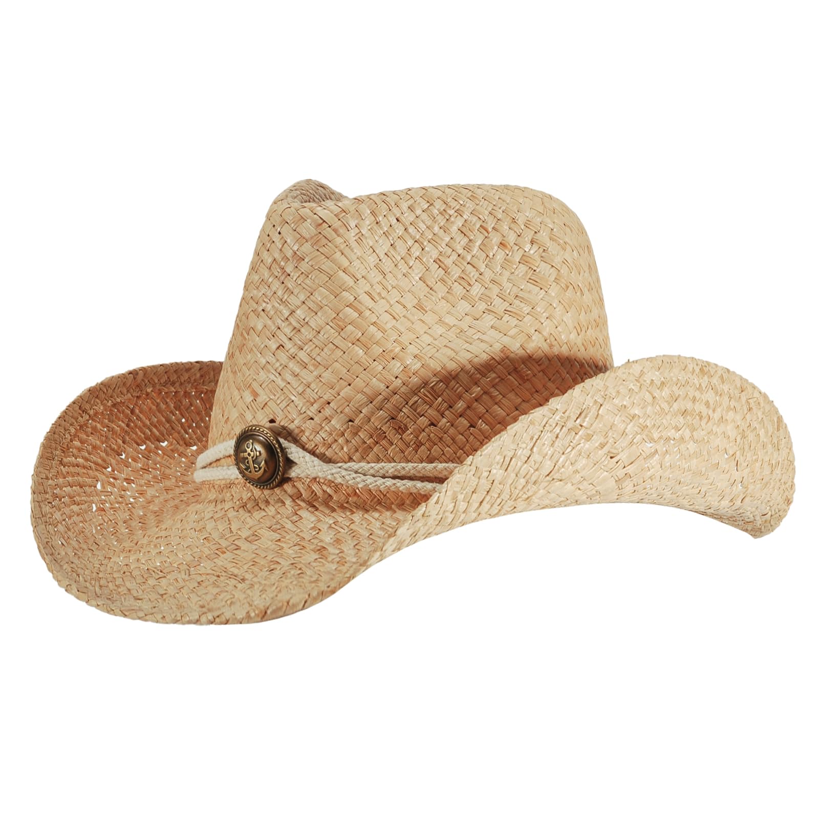 Snapklik.com : Straw Cowboy Cowgirl Hats For Women Men Summer Beach Sun ...