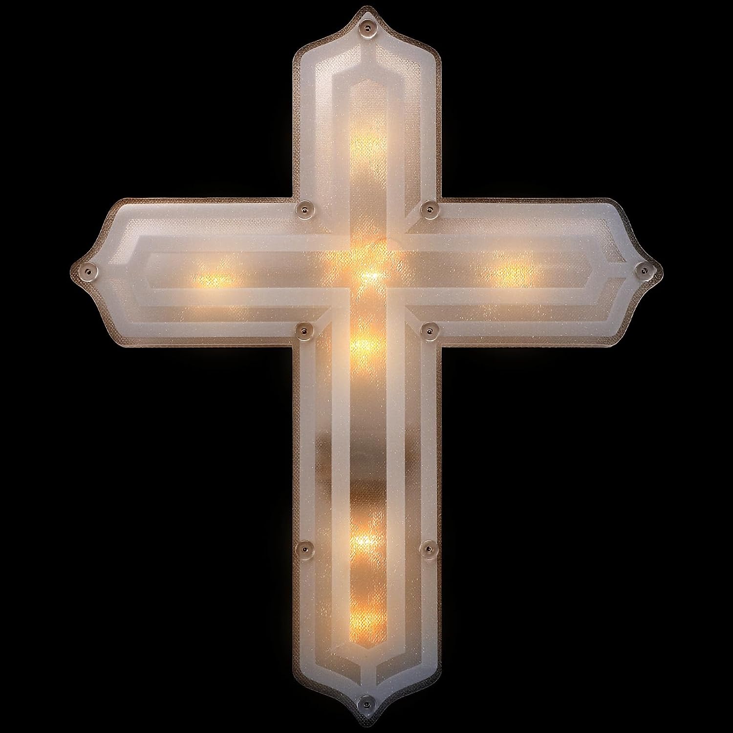 Amazon.com: Rossesay 2 Pcs Easter Cross Window Lights Decorations ...