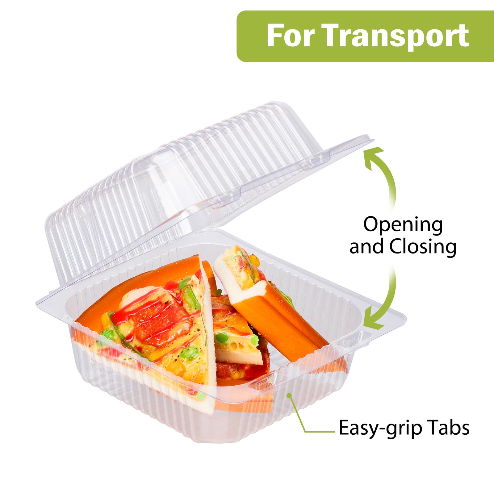 Snapklik.com : Moretoes Clamshell Take Out Containers, 60pcs 5in ...