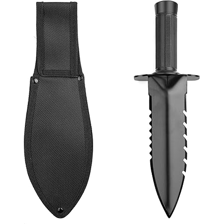Amazon.com : Metal Detector Shovel, Kemaier Heavy Duty Double Serrated ...