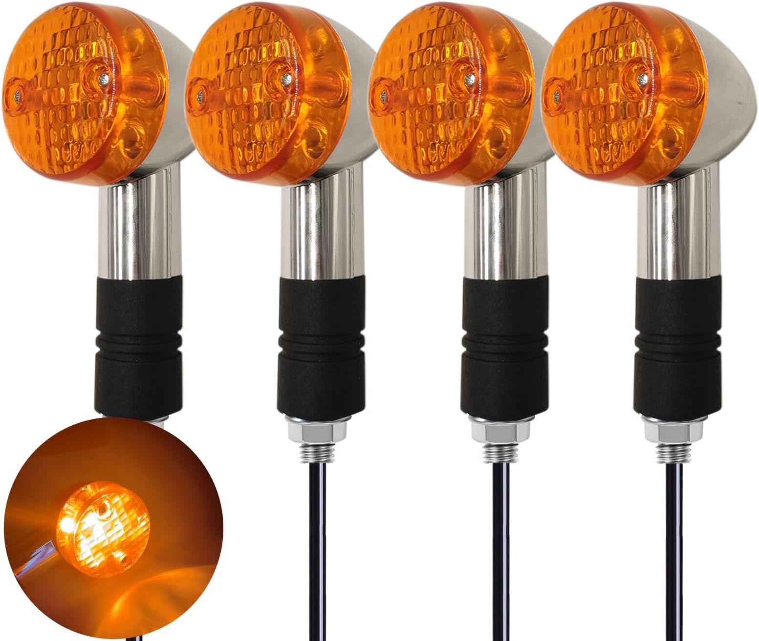 Amazon.com: QUASCO Rear Motorcycle LED Turn Signals Universal Mini Size ...