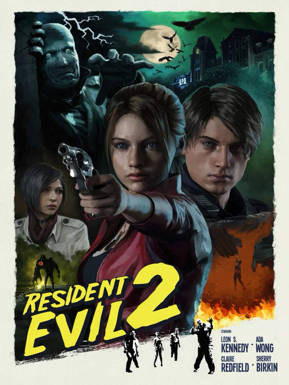 Resident Evil 2 Remake Poster Resident Evil 2 Art Print | Desertcart ...