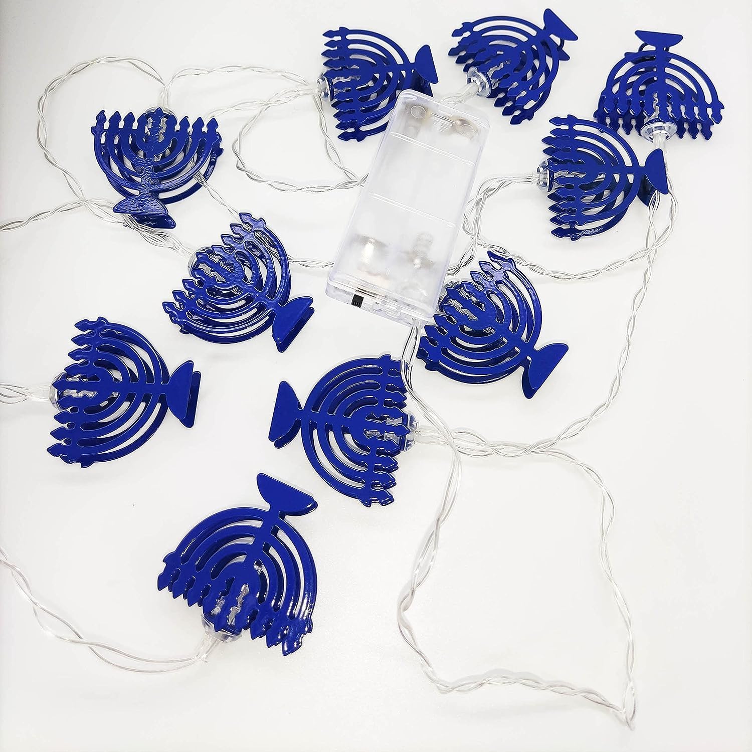 Amazon.com: Vicila Hanukkah Decorative Menorah Lights Blue, Chanukah ...