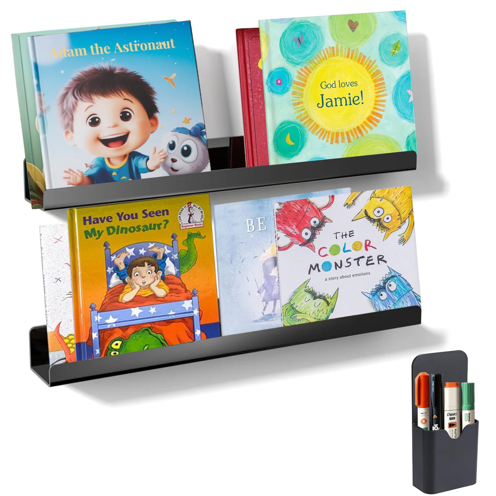 Snapklik.com : 2 Pack Magnetic Book Shelf For Whiteboard, 17 Inch ...