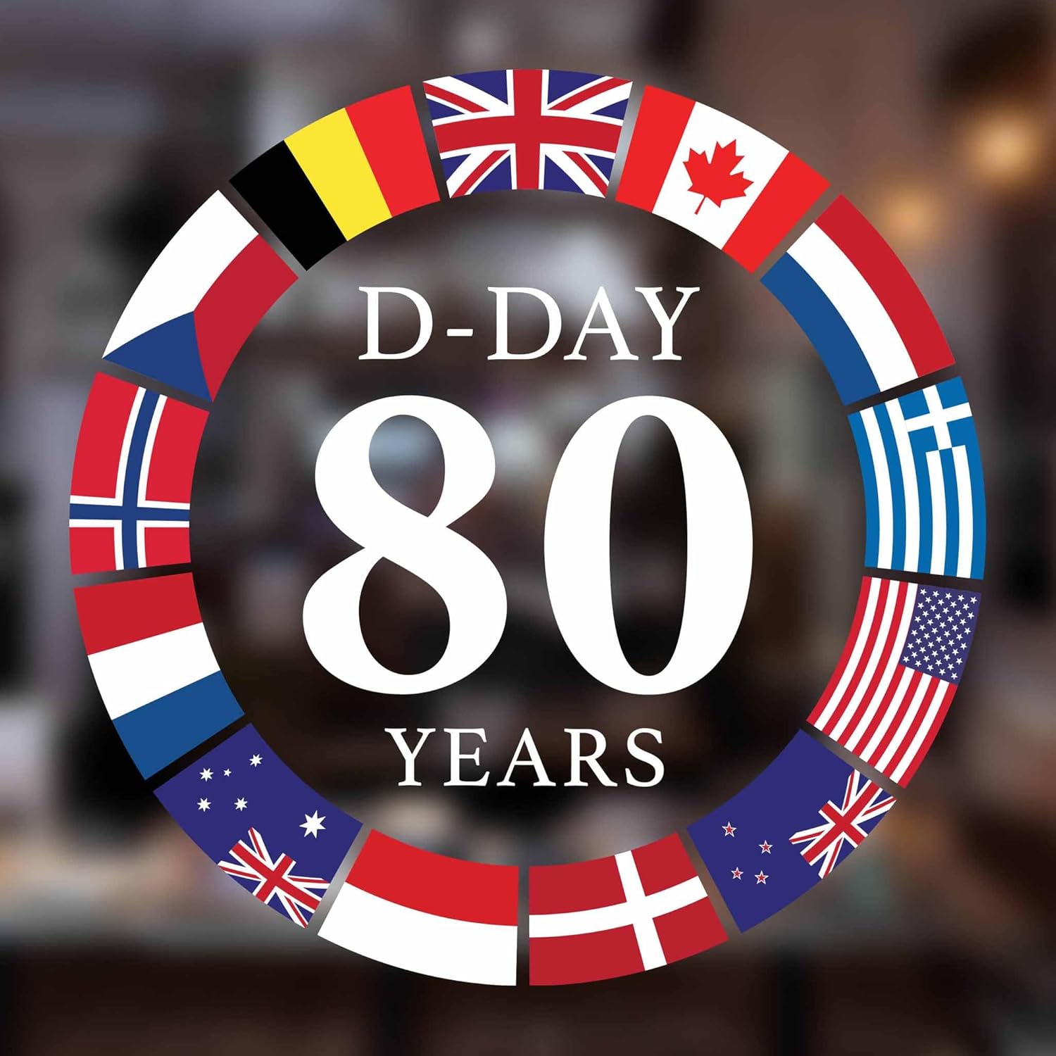 D Day 80th Anniversary Decoration Window Sticker - D-Day Remembrance ...