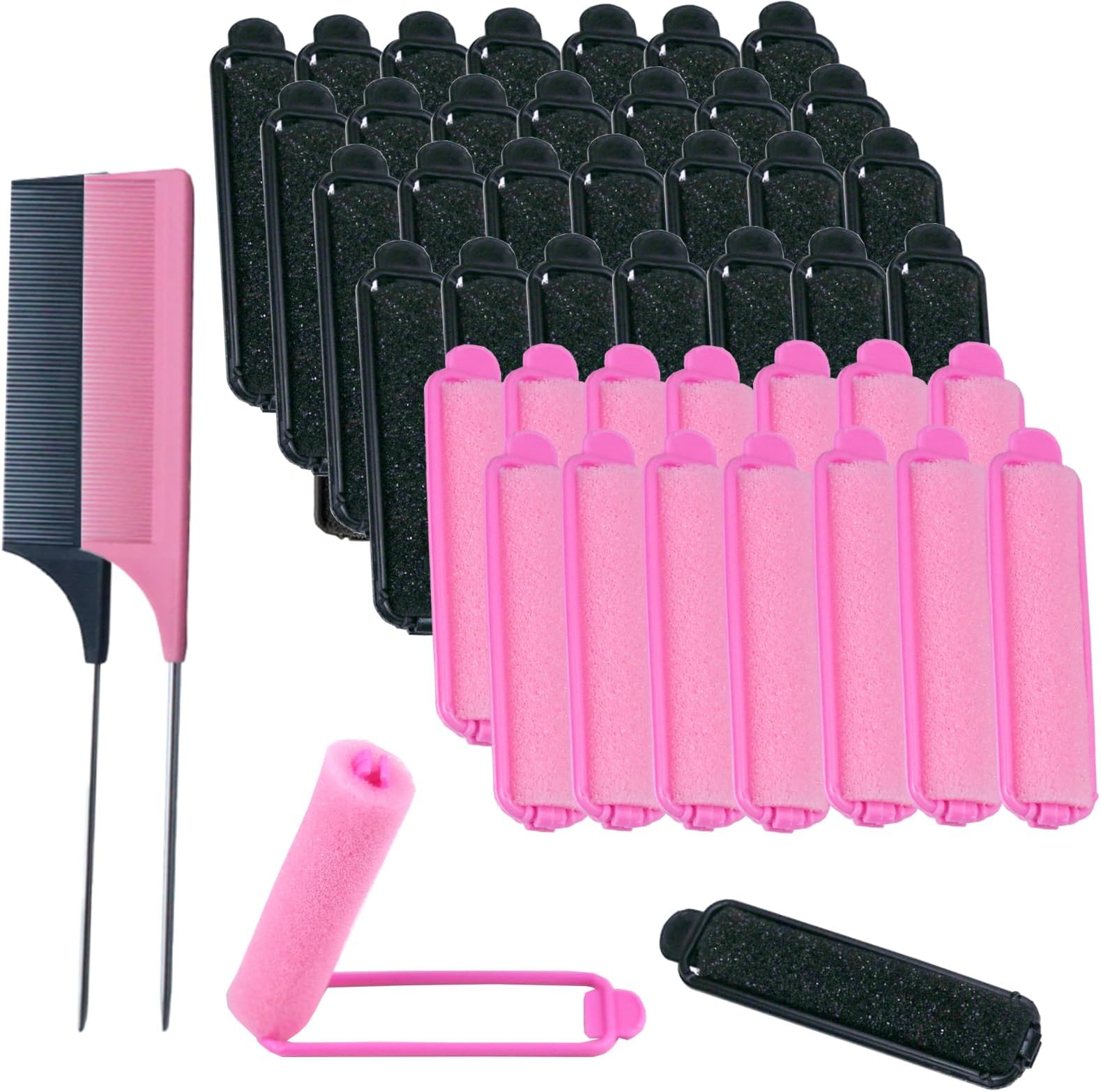 Amazon.com : Geyoga 18 Pieces Sponge Hair Rollers Large Soft Foam Hair ...