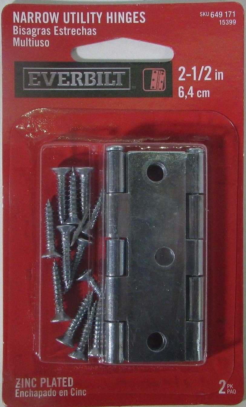 2-1/2 in. Zinc Plated Narrow Utility Hinges (2-Pack) - Amazon.com