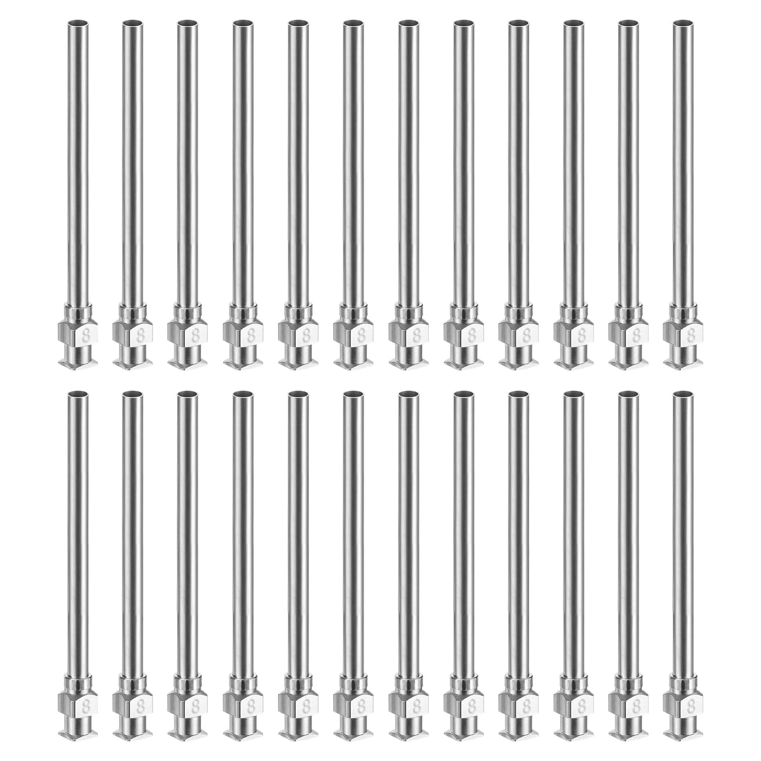 PATIKIL Blunt Tip Dispensing Needle 8G, 24 Pcs 2 Inch Stainless Steel ...