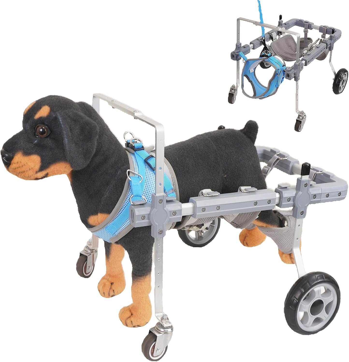 Amazon.com: Dog Wheel Chair(M), 2024 New Adjustable 4 Wheels Pet ...