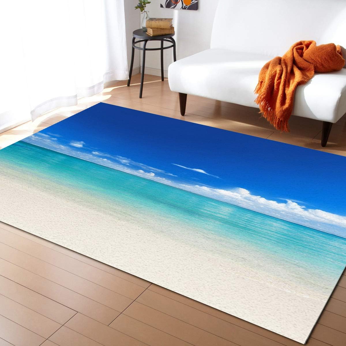Amazon.com: Rugs for Living Room, Ocean Themed Coastal Beach Starfish ...