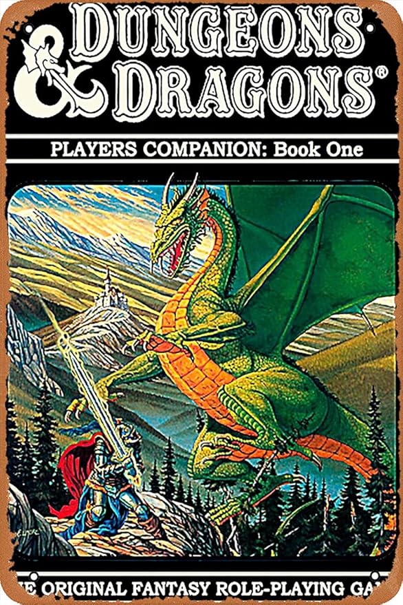 Amazon.com: Wall Decor Sign - Dungeons & Dragons Retro Cover Poster ...