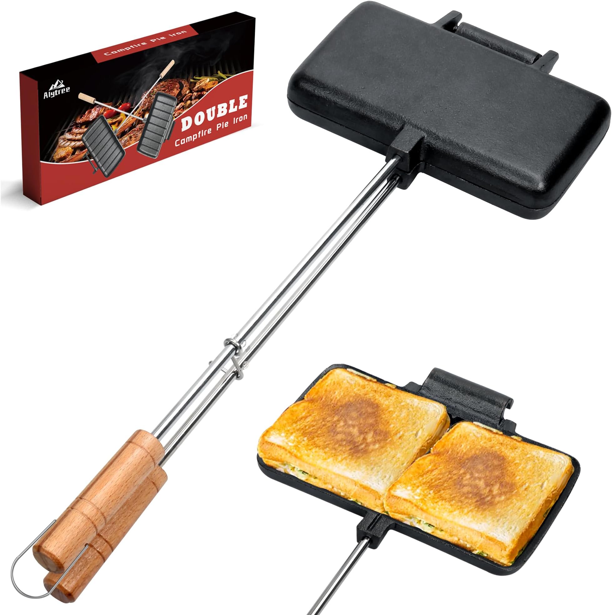Amazon.com: AILITOR Cast Iron Camp Pie Cooker, Campfire Sandwich Maker ...