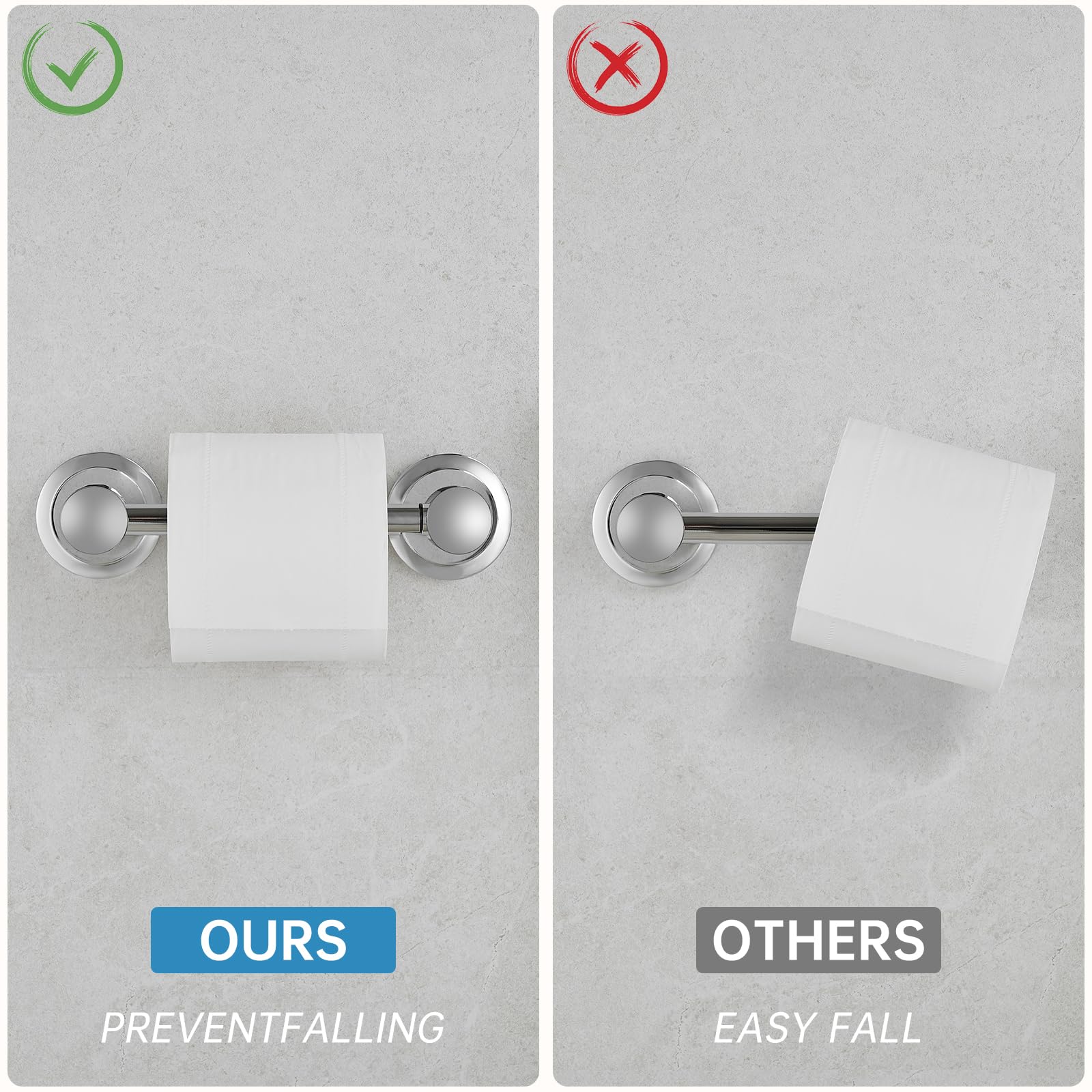 Snapklik.com : RUMOSE Toilet Paper Roll Holder Bathroom Flexible ...