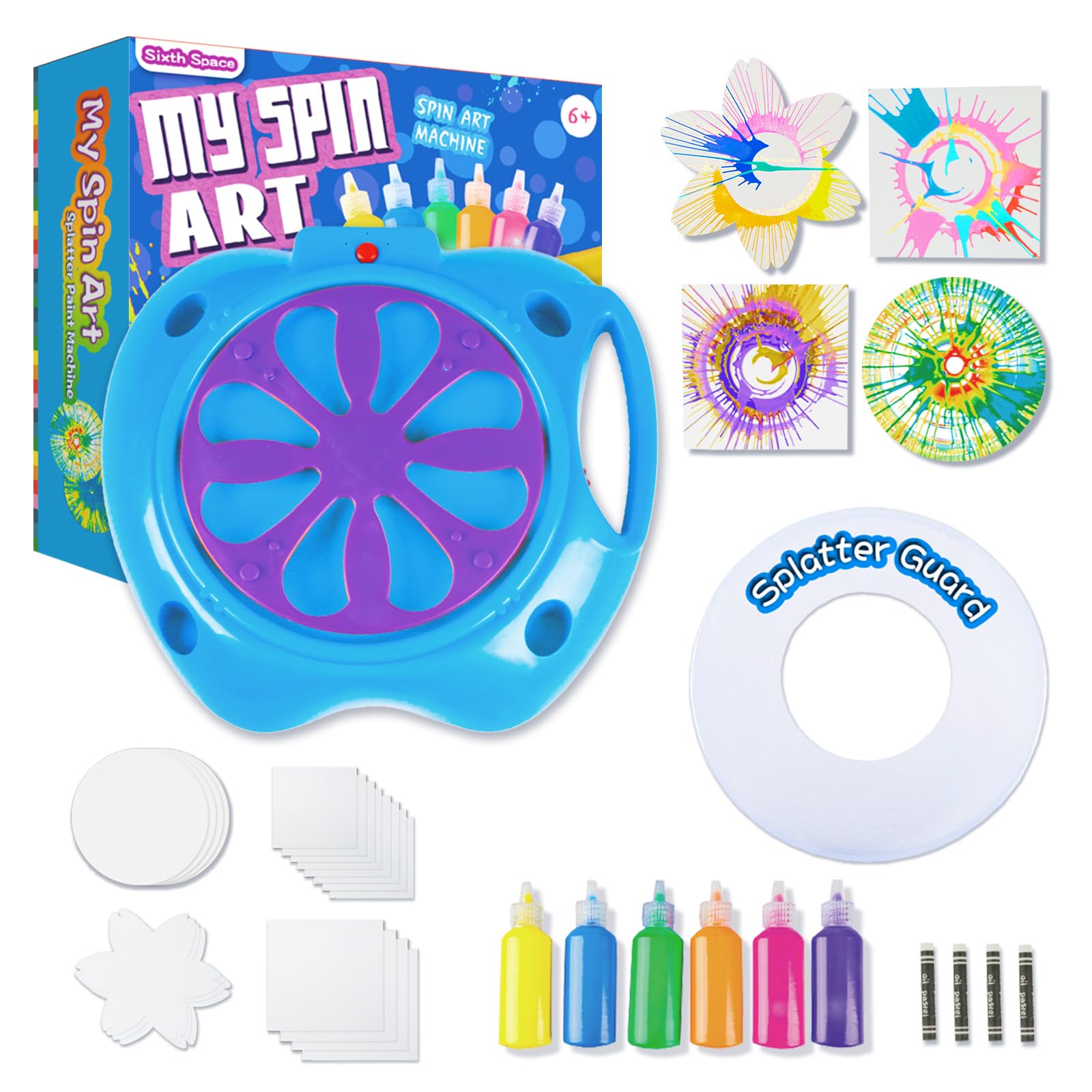 Amazon.com: Sixth Space Spin Art Machine for Kids Ages 6-8, Adjustable ...