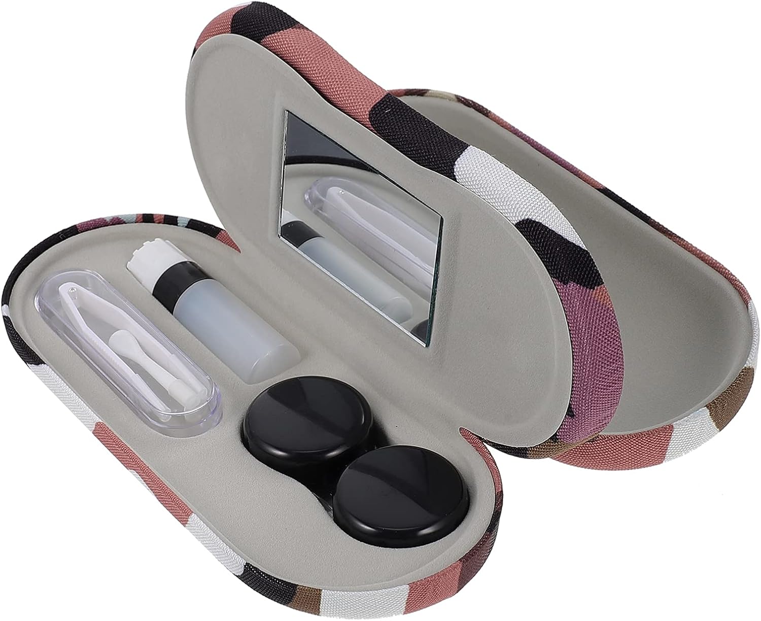 Healifty Case and Glasses Case - 2 in 1 Double Sided Eye with Built-in ...