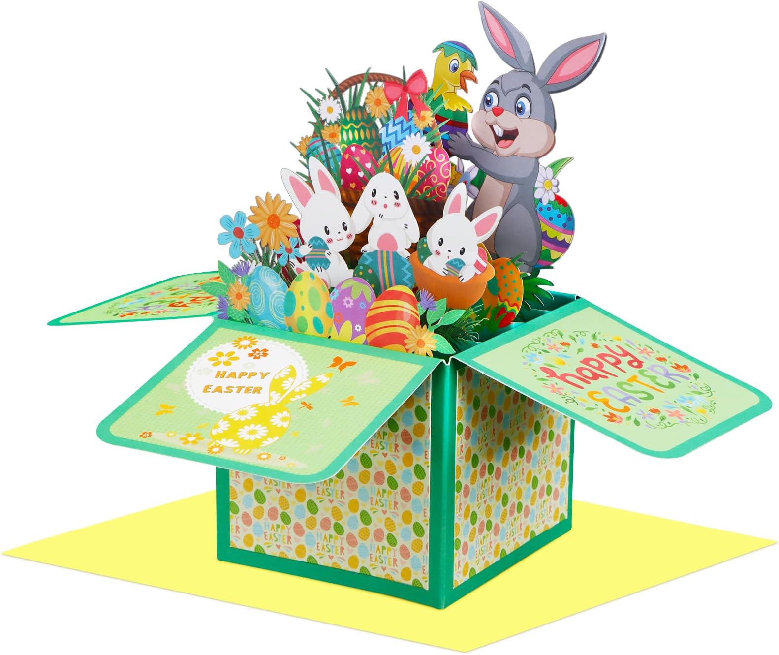 Amazon.com : 3 Pack Easter Pop Up Cards - Easter Card, 3D Card, Easter ...