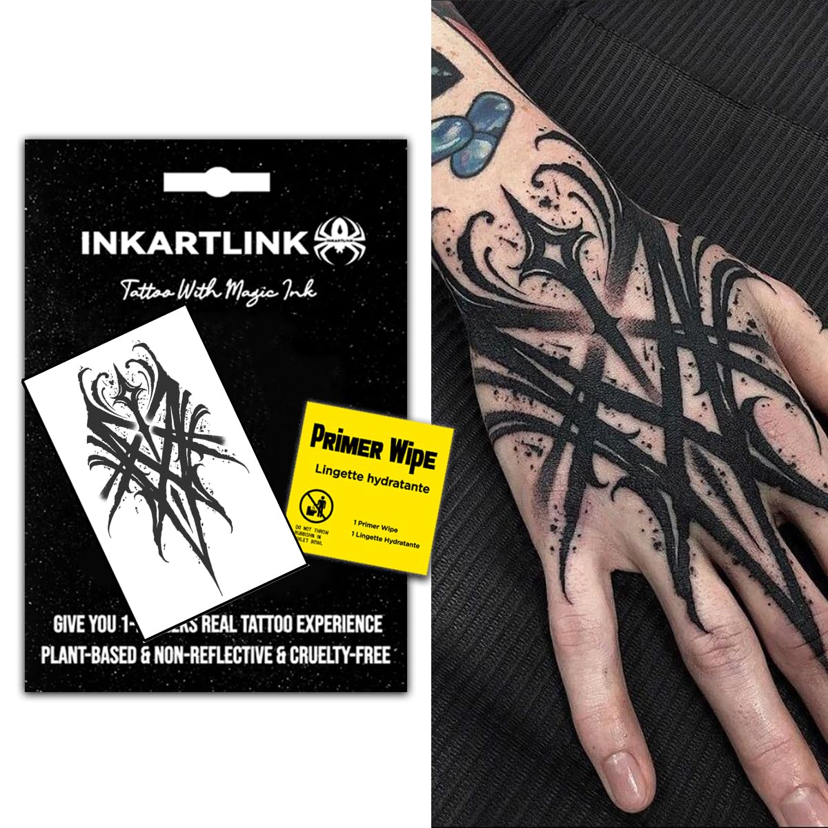 Inknart Temporary Tattoos 2pcs Follow Your Heart Quote And Arrow