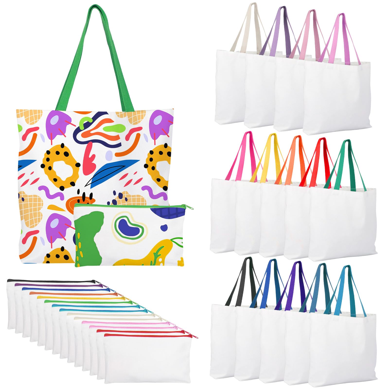 Amazon.com: Segarty Sublimation Tote Bags Blank, 30 pack Large White ...