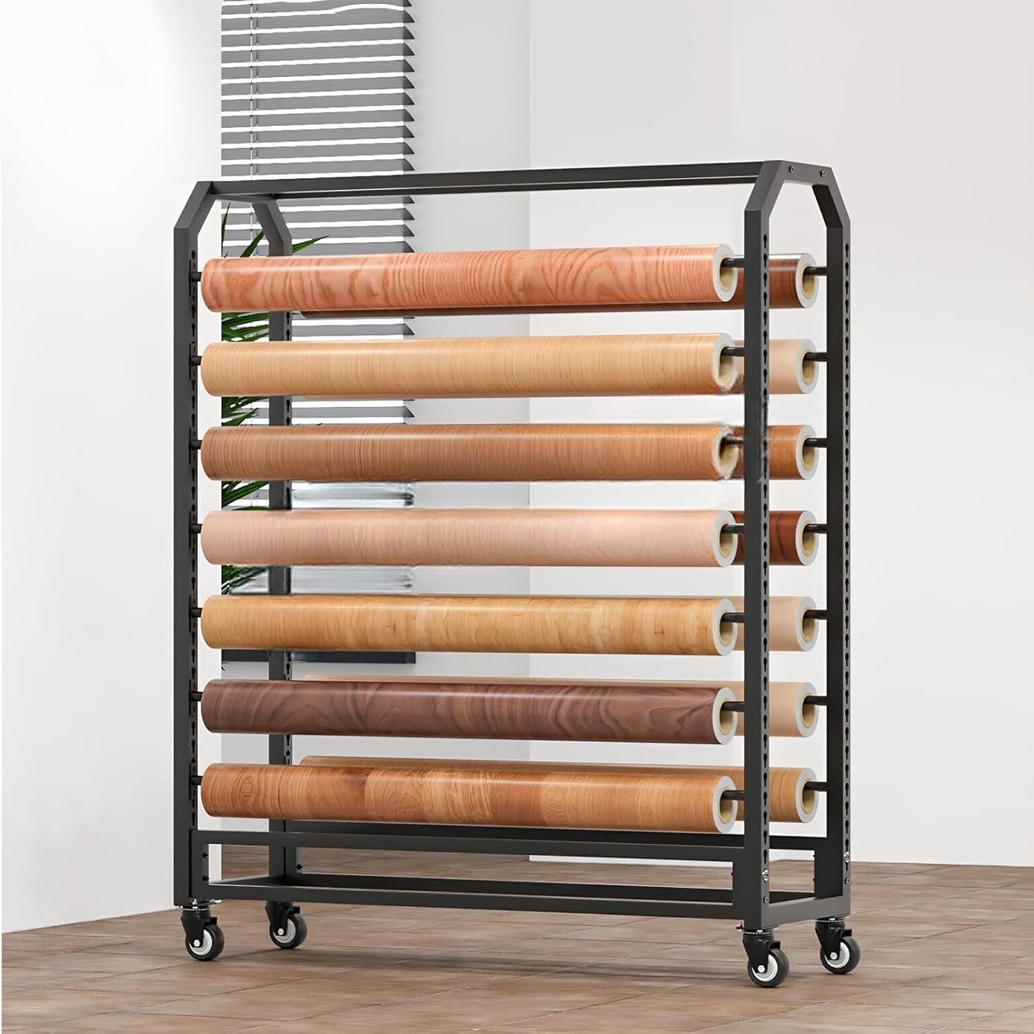 Commercial Fabric Roll Storage Rack Cart Unit for Warehouse, Heavy-duty ...