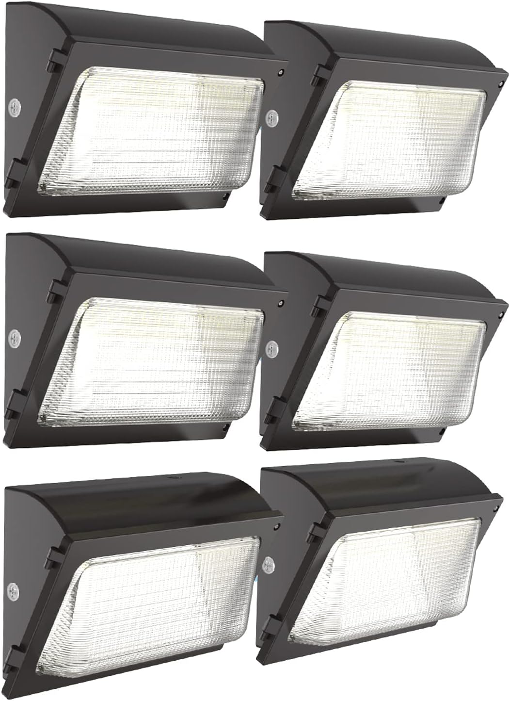 HYPERLITE LED Wall Pack Light 120W 6Packs with Dusk to Dawn Photocell ...