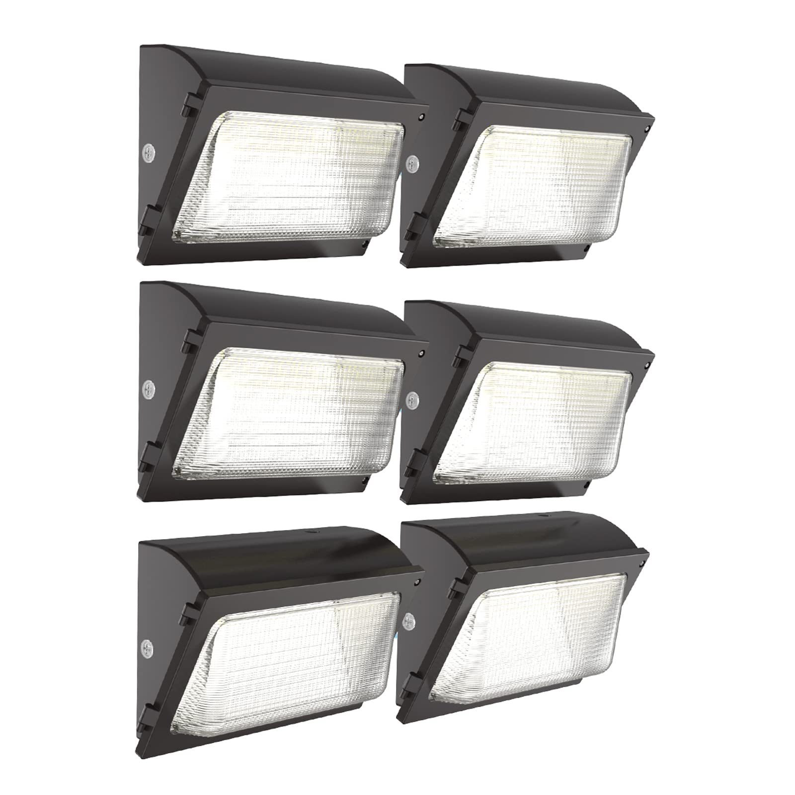 HYPERLITE LED Wall Pack Light 120W 6Packs with Dusk to Dawn Photocell ...