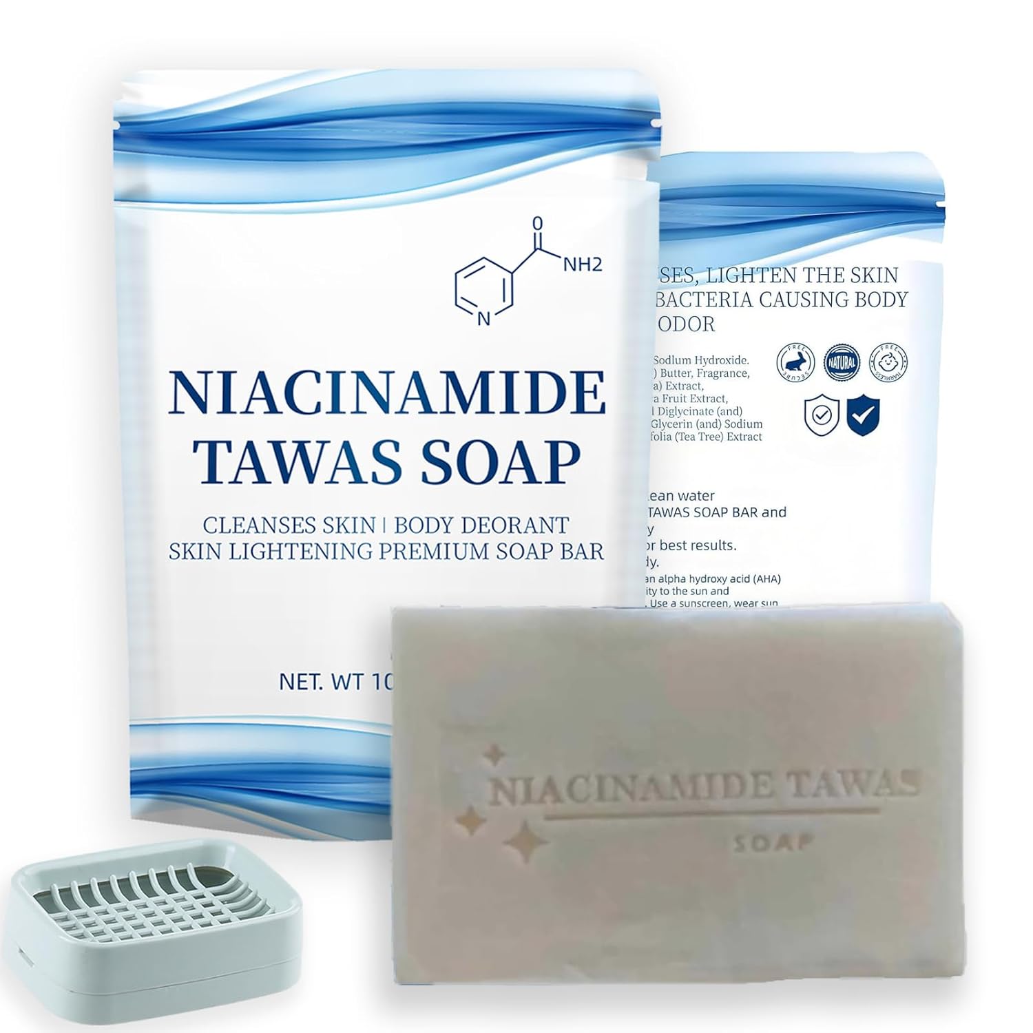Amazon.com : Naicinamide Tawas Soap Niacinamide Tawas Bar Soap, Premium Niacinamide Soap For ...