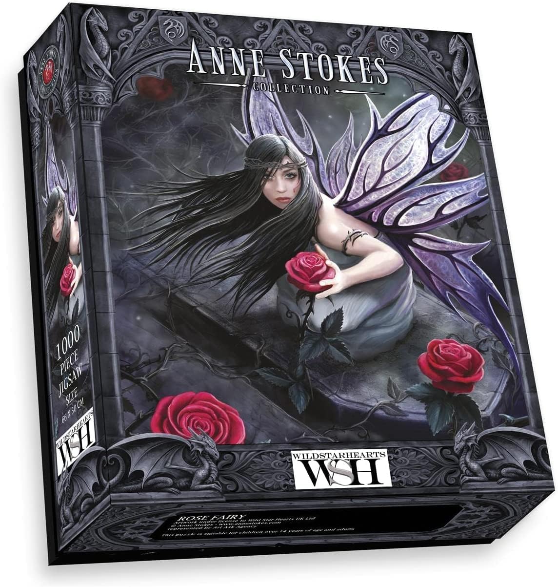 Amazon.com: Rose Fairy 1000 Piece Jigsaw Puzzle, Anne Stokes Artwork ...