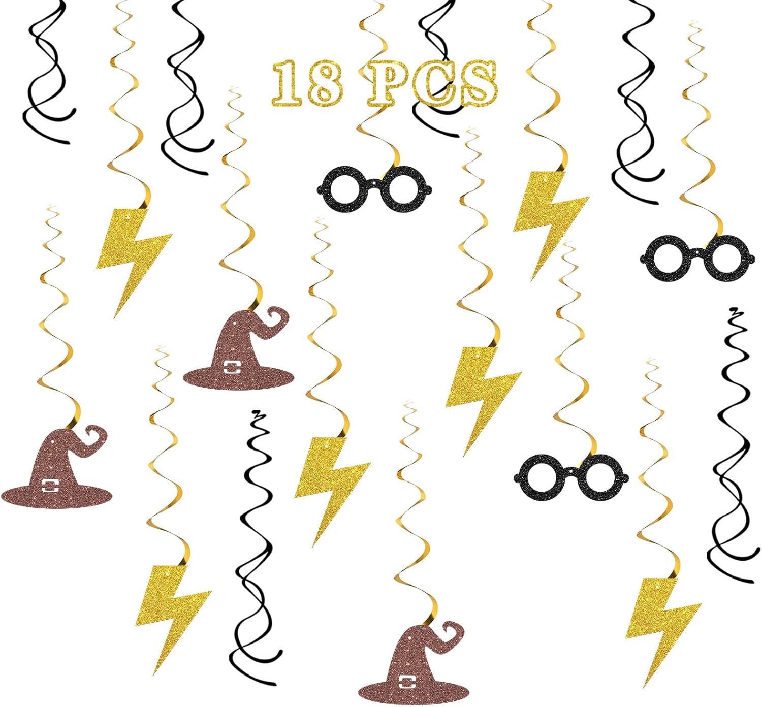 Amazon.com: Maicaiffe Magic Theme Wizard Hanging Swirl Decorations ...