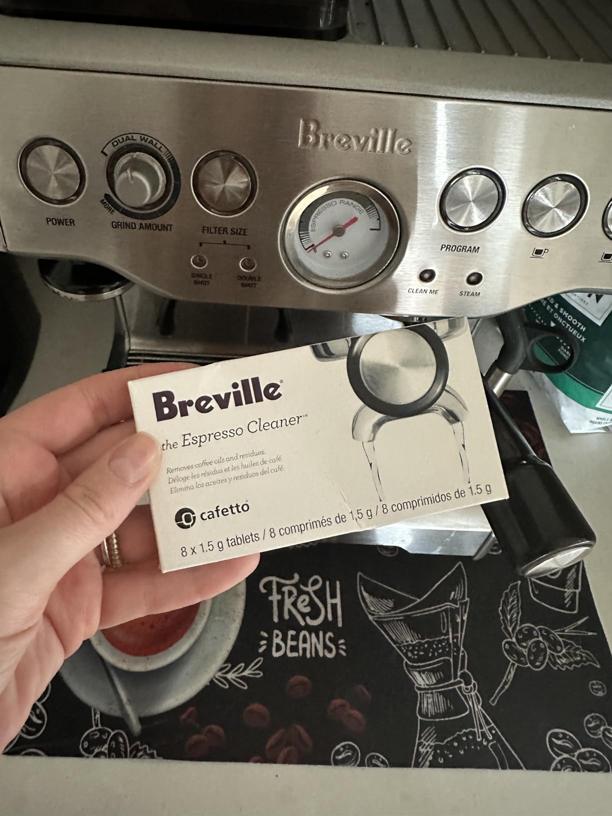 Breville Espresso Cleaning Tablets, White - BREBEC250 8 Count (Pack of ...