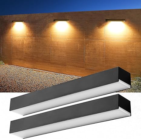 LUHLEE Solar Wall Lights - Modern Outdoor Solar Wall Lamps, Bright LED ...