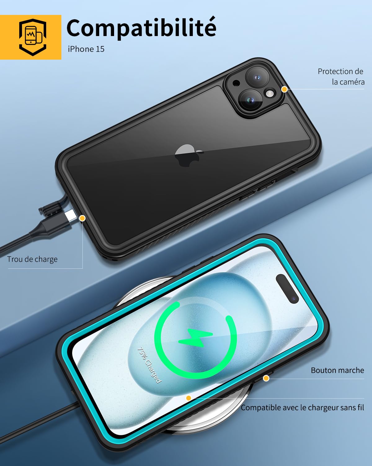 Iphone 15 Pro Coque CHBSHENG Coque De Téléphone Au Design Cool Pour ...