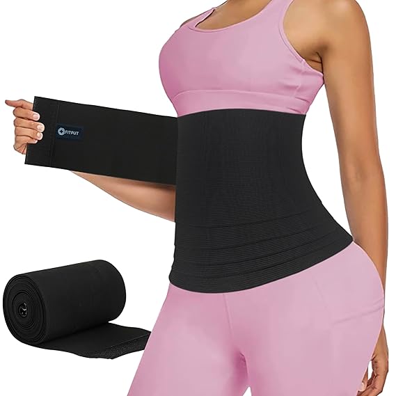 Buy FITPUT Free Size Premium Waist Belt Elastic Band Weight Loss Flat ...