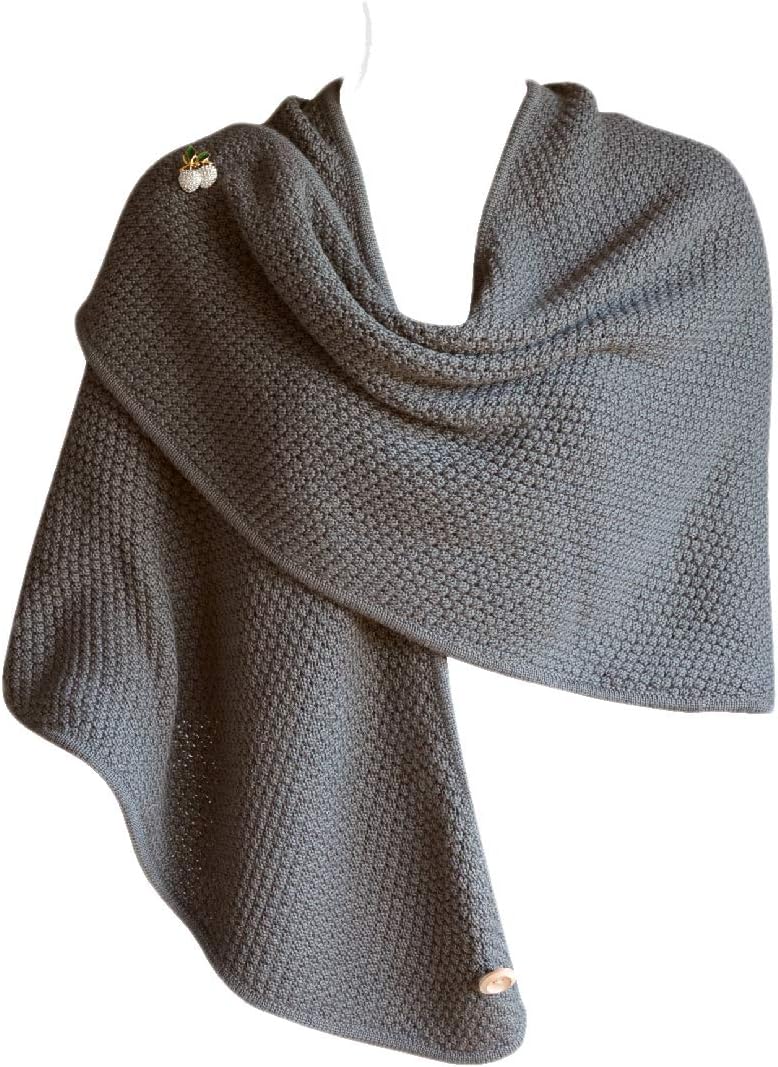 JJcollection Wool Blended Knit Shoulder Cover, Hood, Wrap, One Size ...
