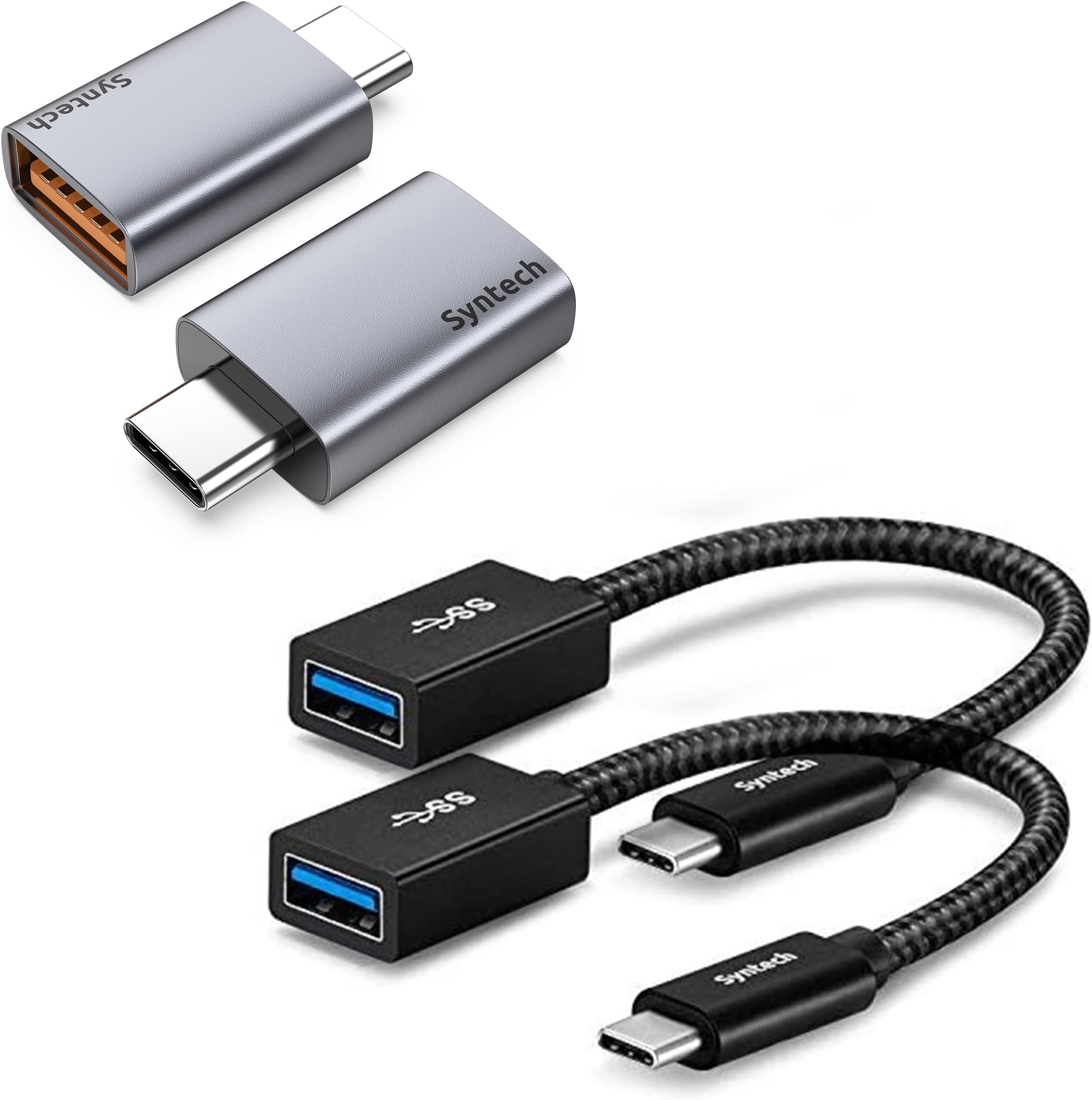 Amazon.com: Syntech USB C to USB 3.2 Adapter (2 Pack), 10Gbps USB 3.2 ...