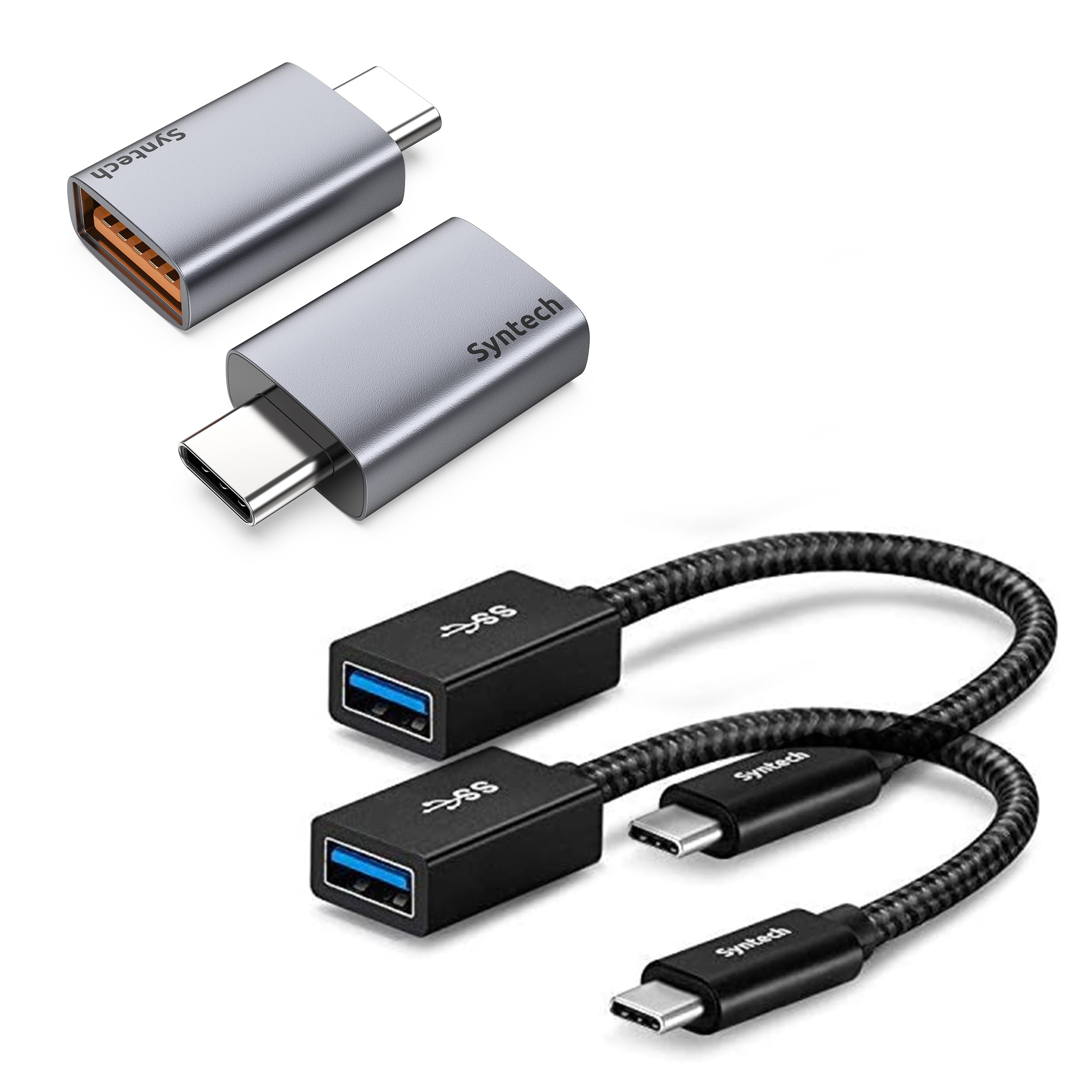 Amazon.com: Syntech USB C to USB 3.2 Adapter (2 Pack), 10Gbps USB 3.2 ...