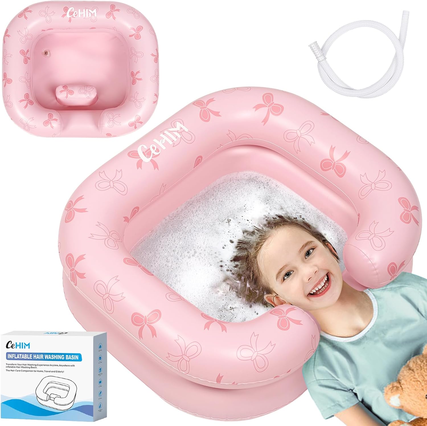 Amazon.com: Cehim Inflatable Shampoo Basin for Kids - Hair Washing ...