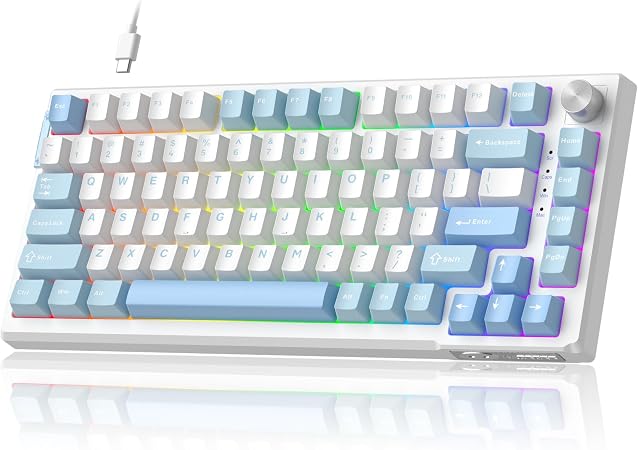 Amazon.com: MageGee SKY81 75% Mechanical Gaming Keyboard, Hot Swappable ...