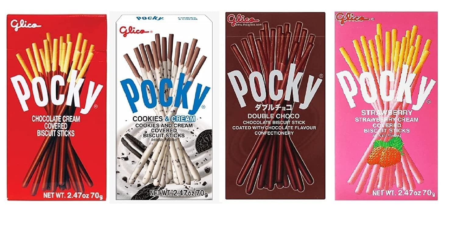 Pocky Sticks Variety Pack Coverd With Crunchy Biscuit, Chocolate ...