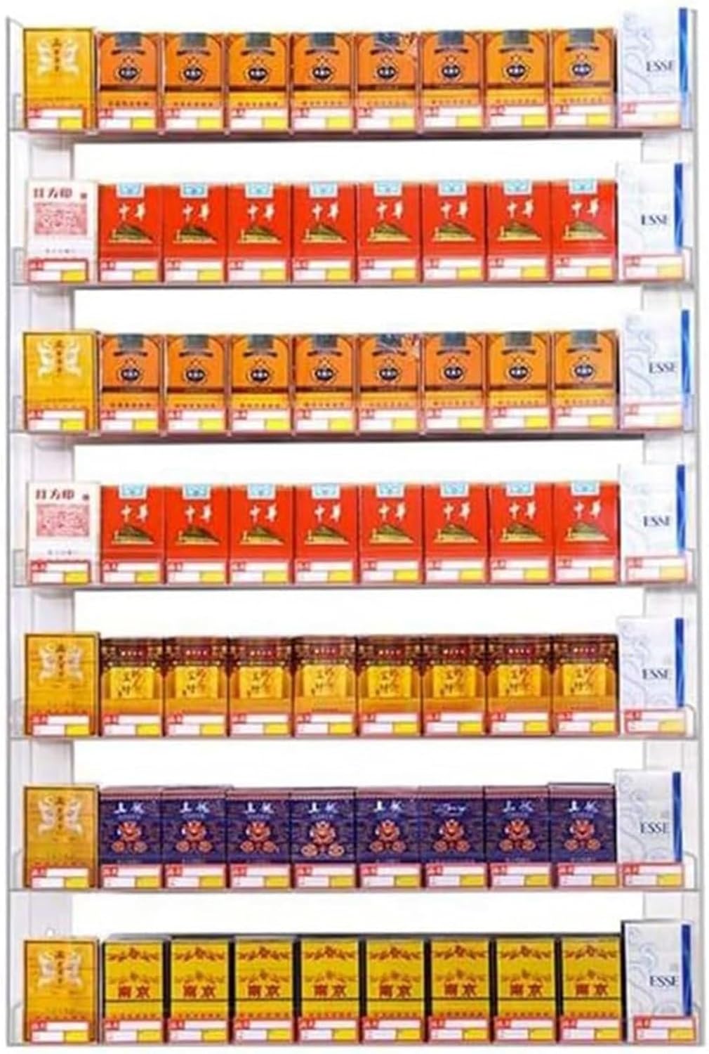 Amazon.com: 2-6 Layer Cigarette Display Rack Shelf, Wall Mounted ...