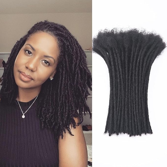 Amazon.com : 6 Inch Dreadlock Extension Human Hair 30 Strands 0.4cm ...