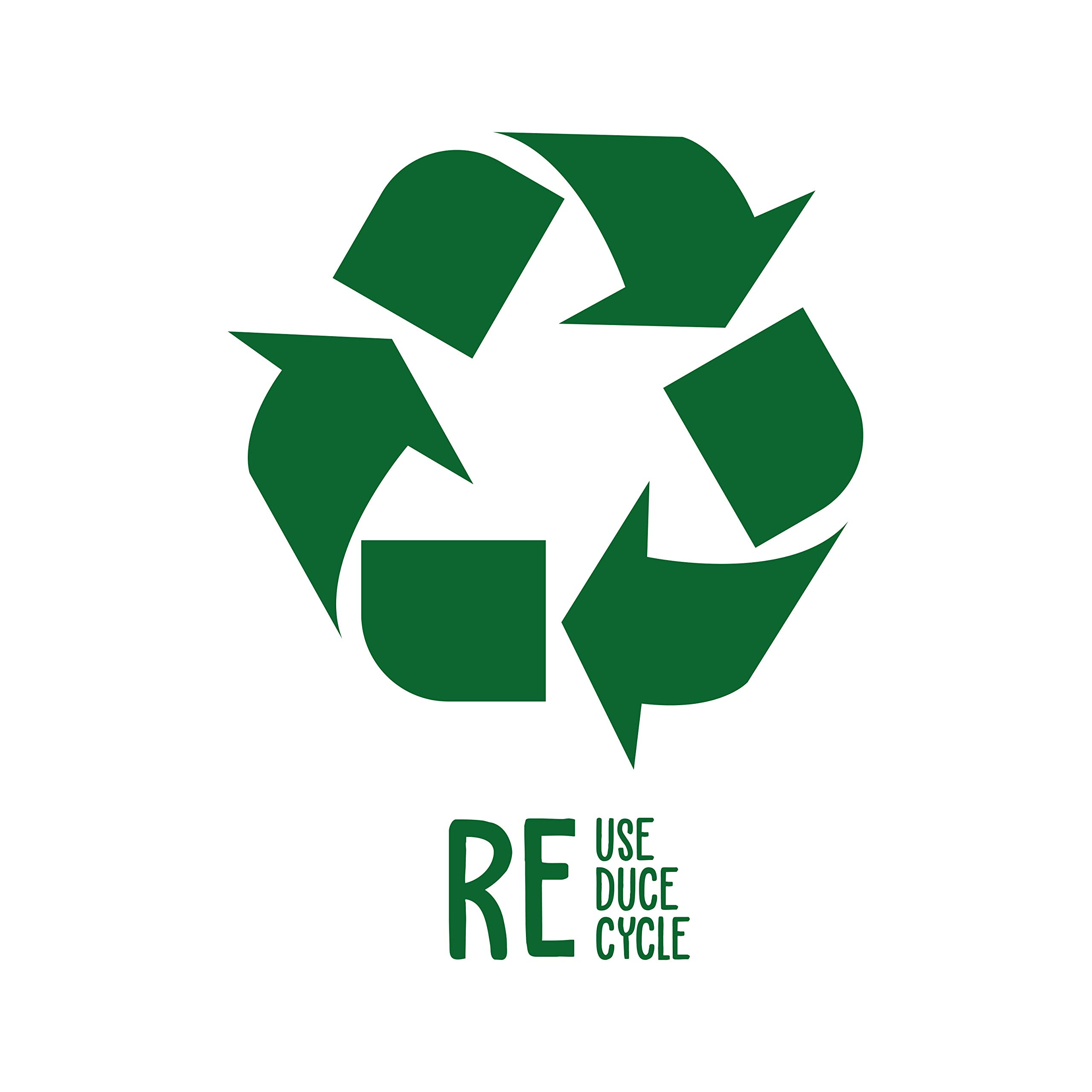 Amazon.com: Vinyl Wall Art Decal - Reuse Reduce Recycle - 22" x 28 ...