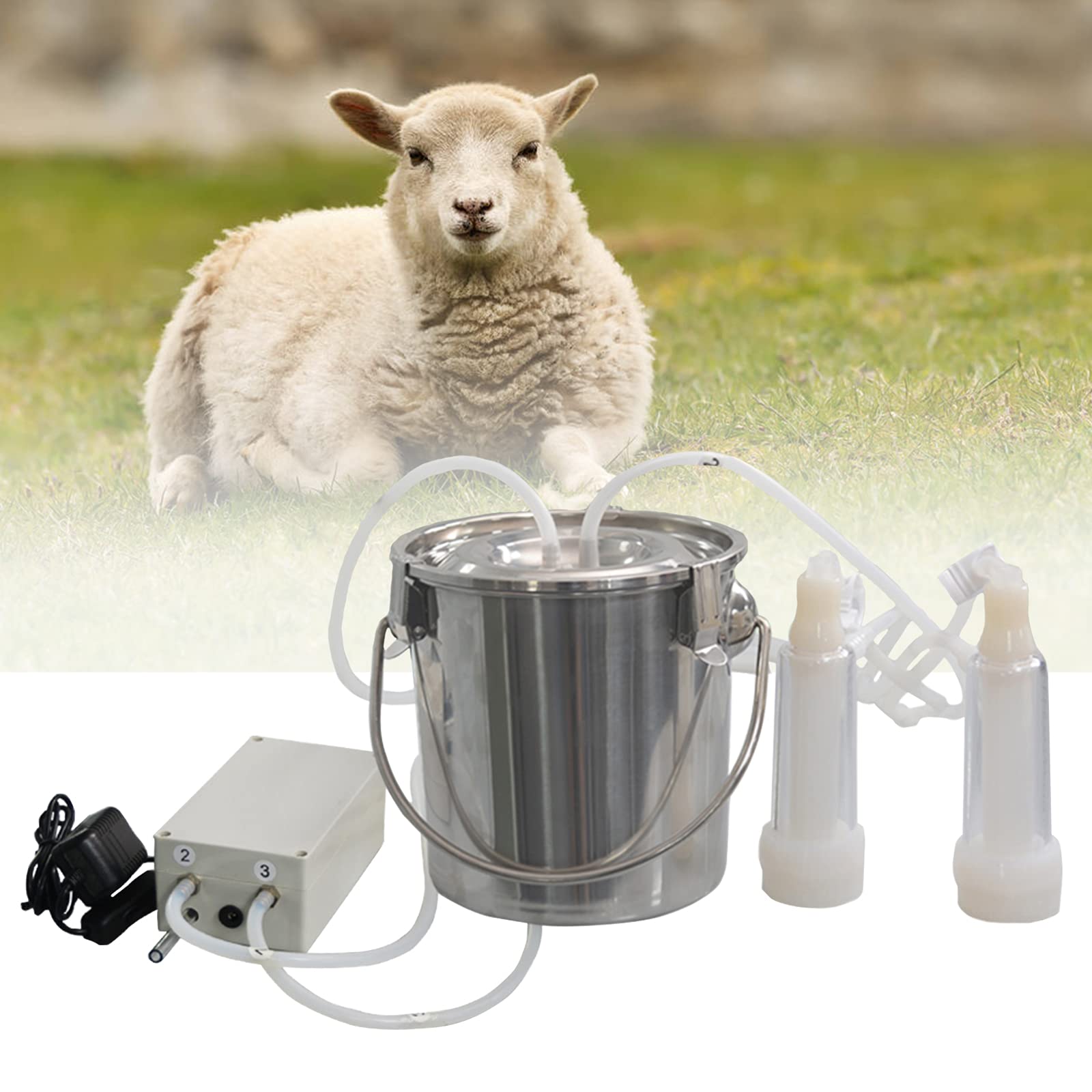Goat Electric Milking Machine For Goats 3l Stainless Steel Pulsation ...