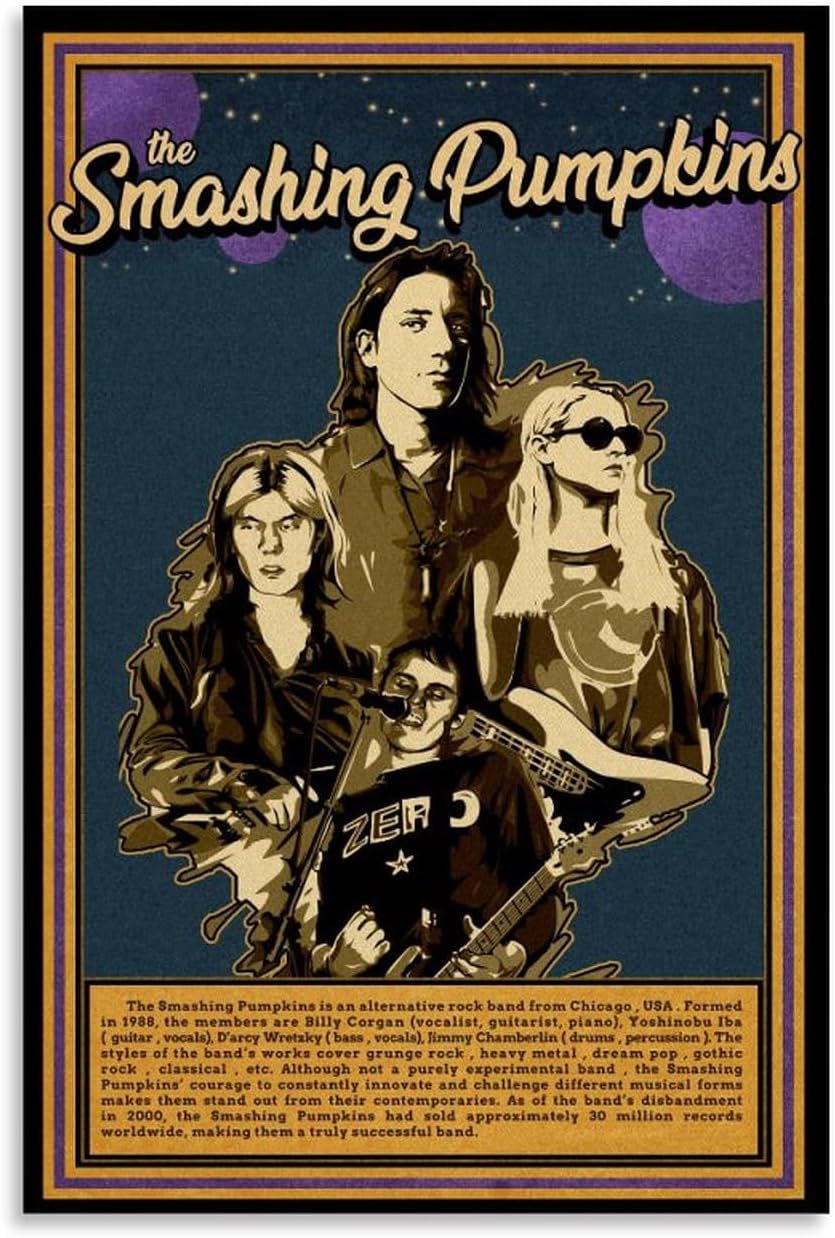 Amazon.com: FERKAP Smashing Pumpkins Poster The Smashing Pumpkins ...