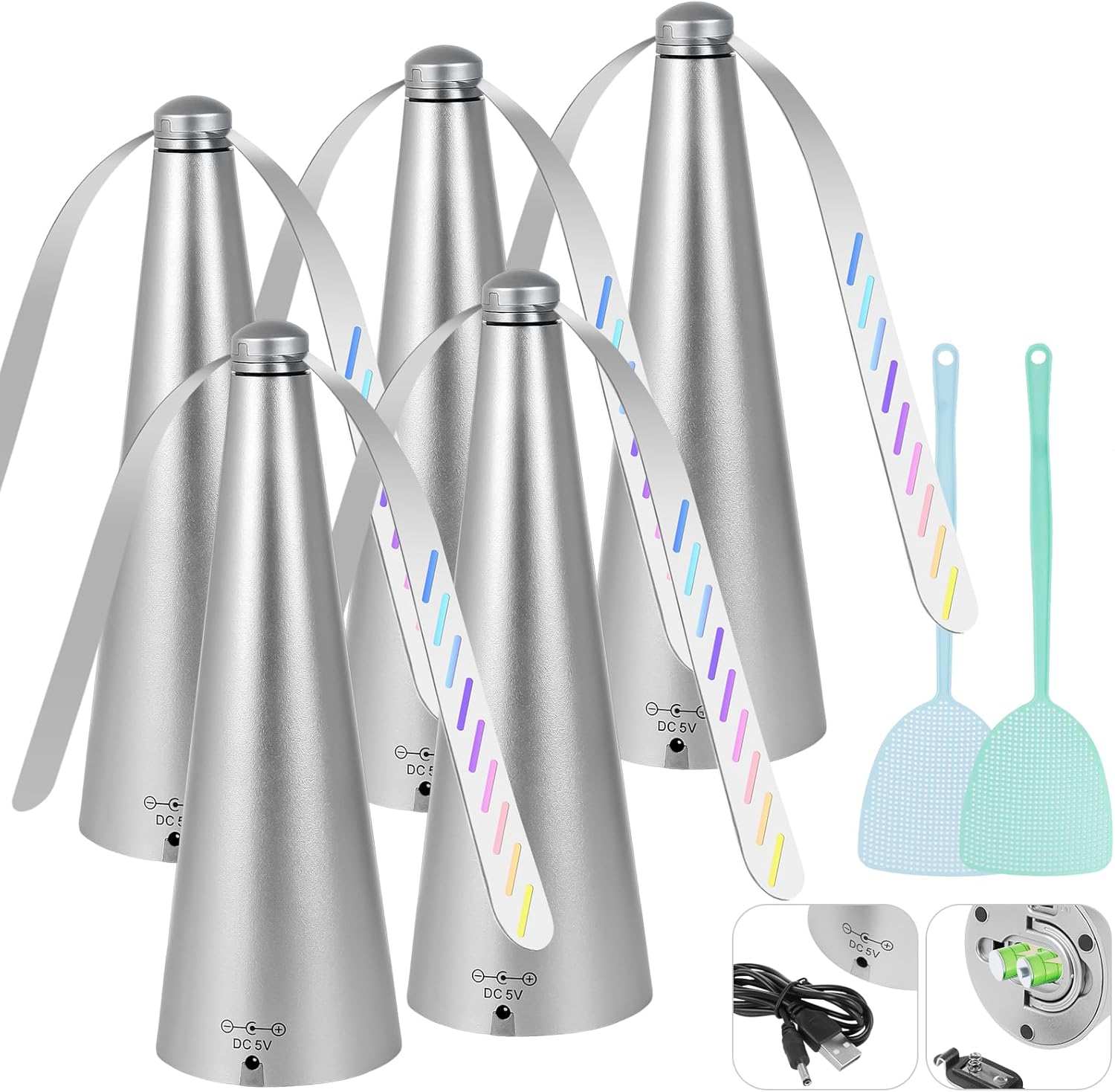 Amazon.com: VAIPI 5 Pack Fly Fans for Tables, Outdoor Indoor Portable ...