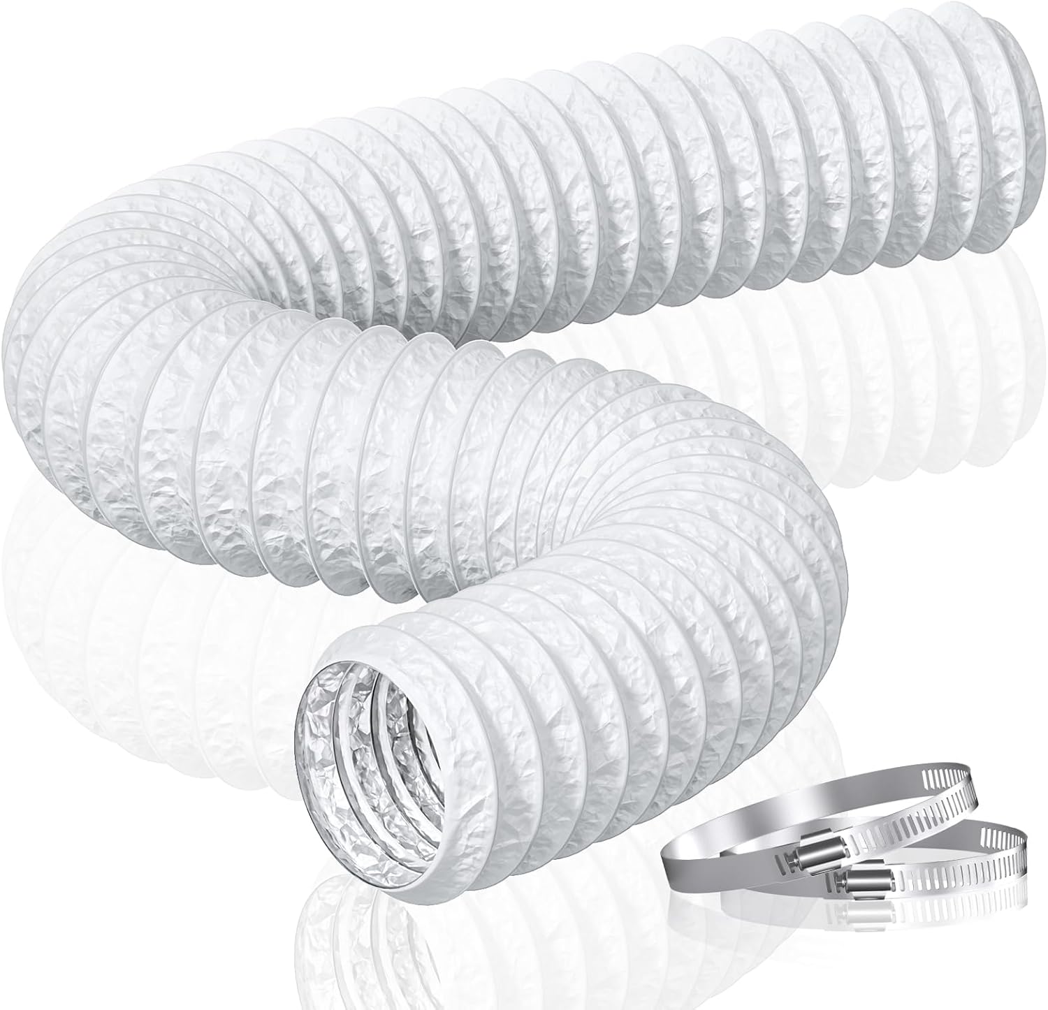 HG Power 125mm Ducting Length 5m PVC Aluminium Flexible Ventilation ...