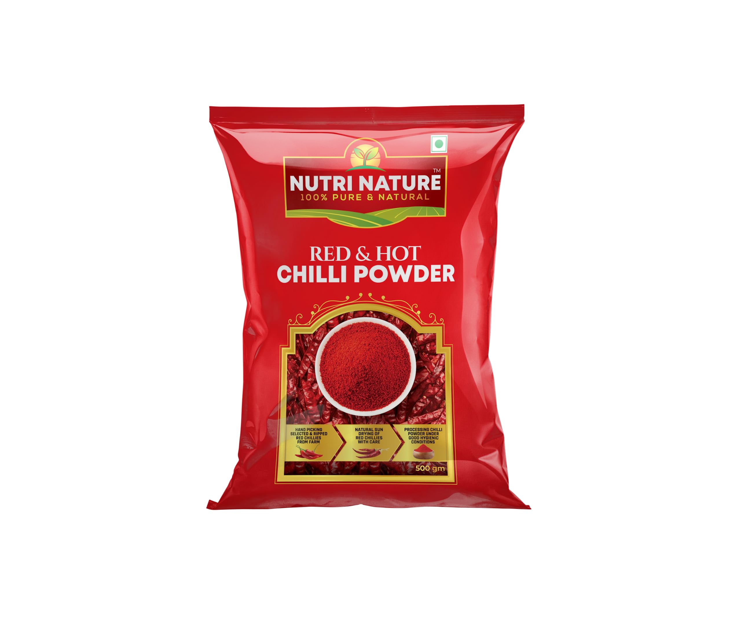 Nutri Nature Red & Hot Chilli Powder - Organic Ingredients, Gunturu ...
